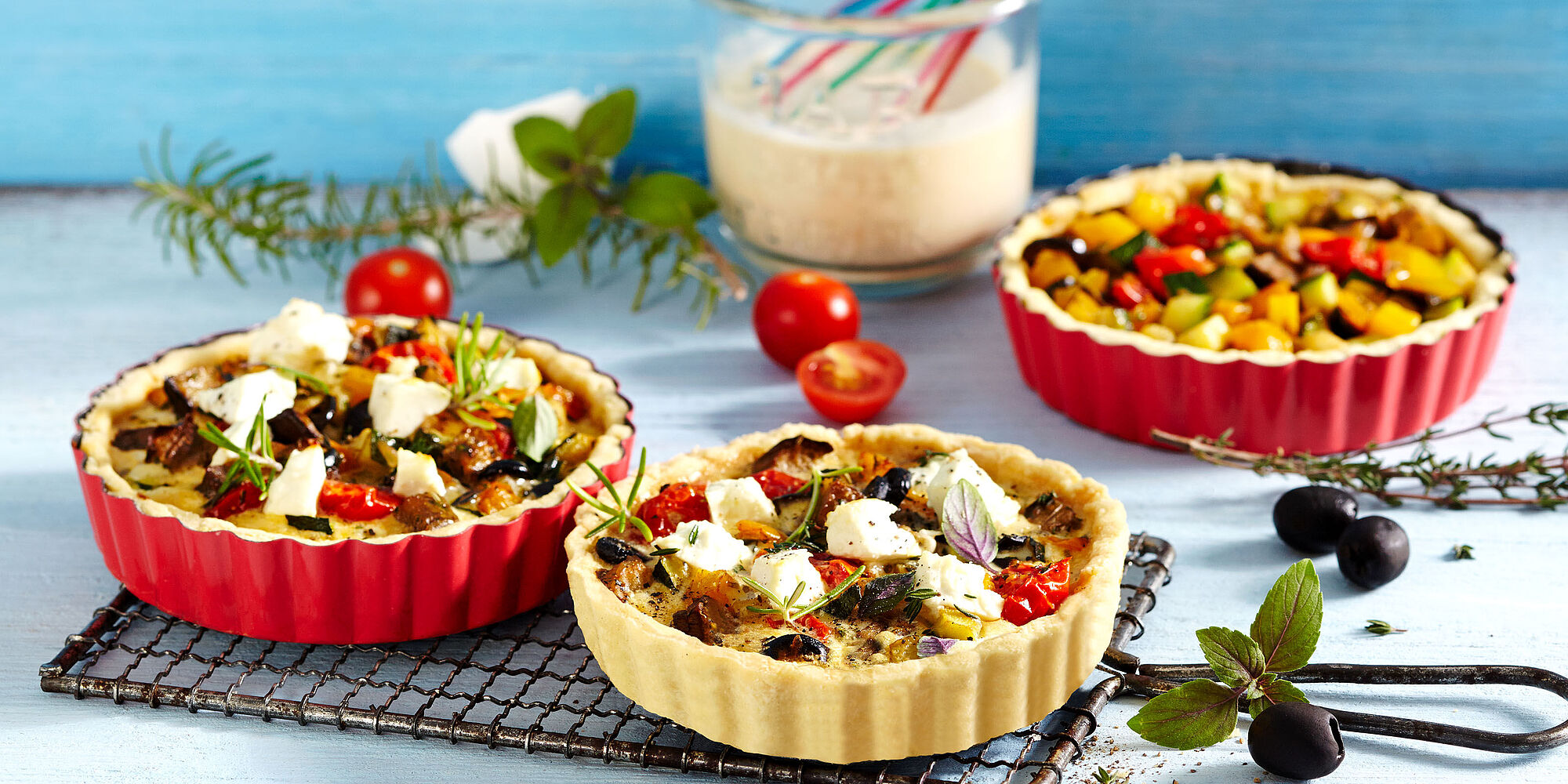 Mini-Ratatouille-Quiche mit Chavroux